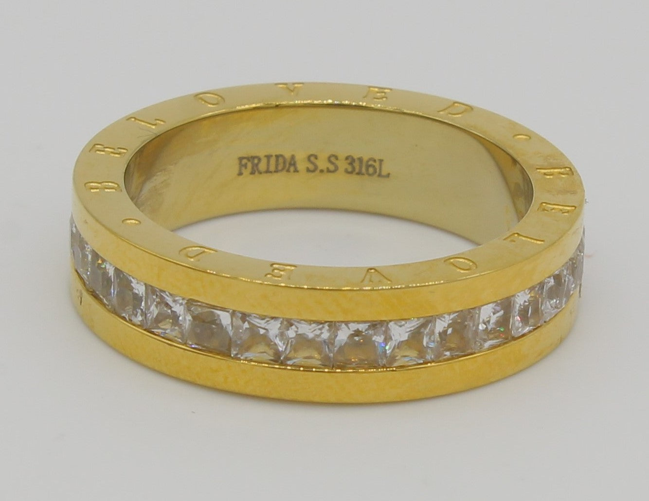 ANILLO ACERO BAD BU 080 - Lalú Joyas